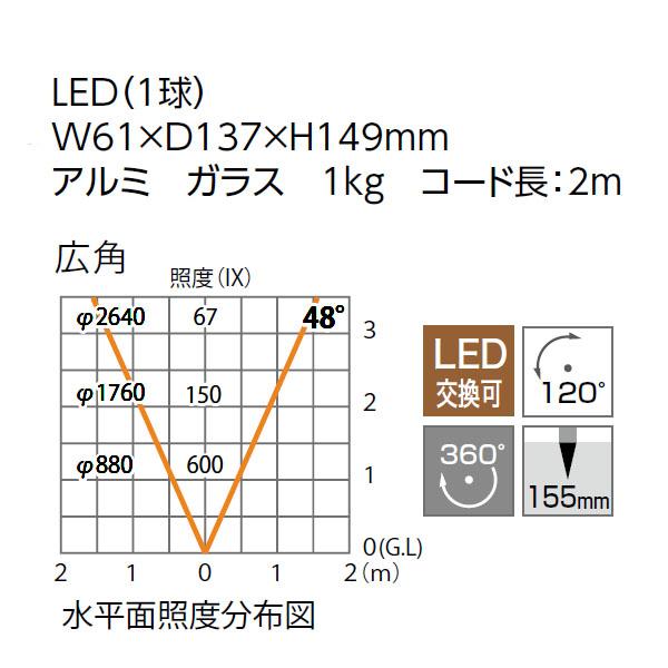 タカショー ガーデンアップライト ルーメック 12V 24V ガーデンアップライト ルーメック M 広角 スパイク付 (HBB-D78K 70170400) ブラック : ザ・タッキー ...