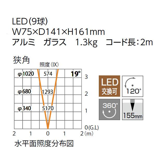 タカショー ガーデンアップライト ルーメック 12V 24V L 狭角 スパイク付 (HBB-D79K 70180300) ブラック : ザ・タッキーYahoo!店 - 通販 - Yahoo ...