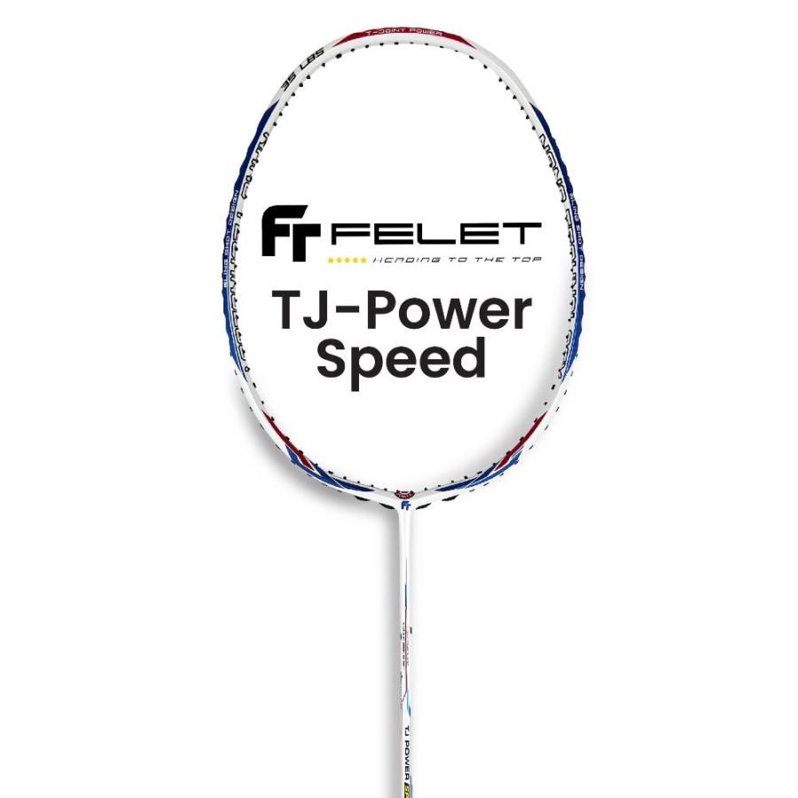FELET TJ パワースピード (ホワイト/ブルー) バドミントンラケット [フリーストリング&グリップ] : タクトショップ - 通販 ...