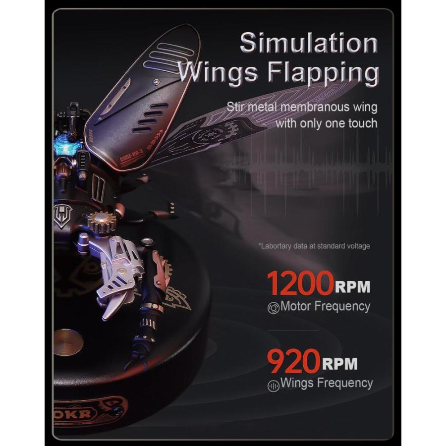 ROKR 3Dパズル 大人用 電気昆虫 メタルモデル 組み立てキット デスクトイ 大人向けホビーキット ティーン向けギフト (クワガタ) : タクトショップ - 通販 - Yahoo!ショッピング