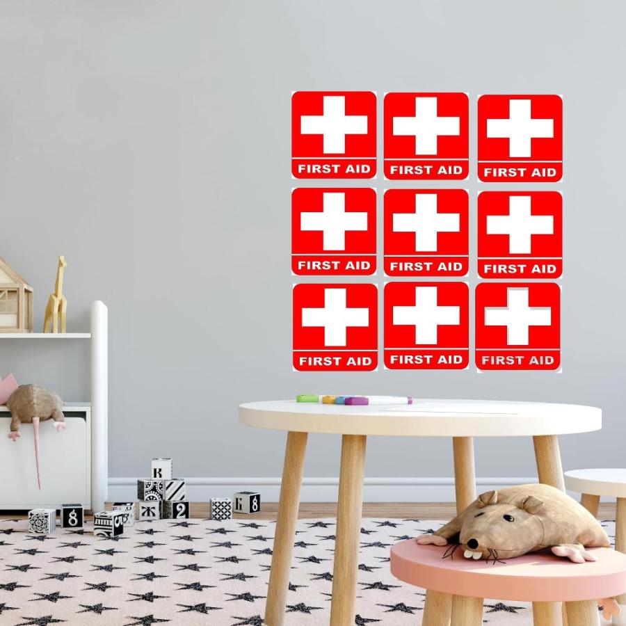 Design With Vinyl First Aid Wall Decal 9 Kit Box Flat Icon Bedroo : タクト ...