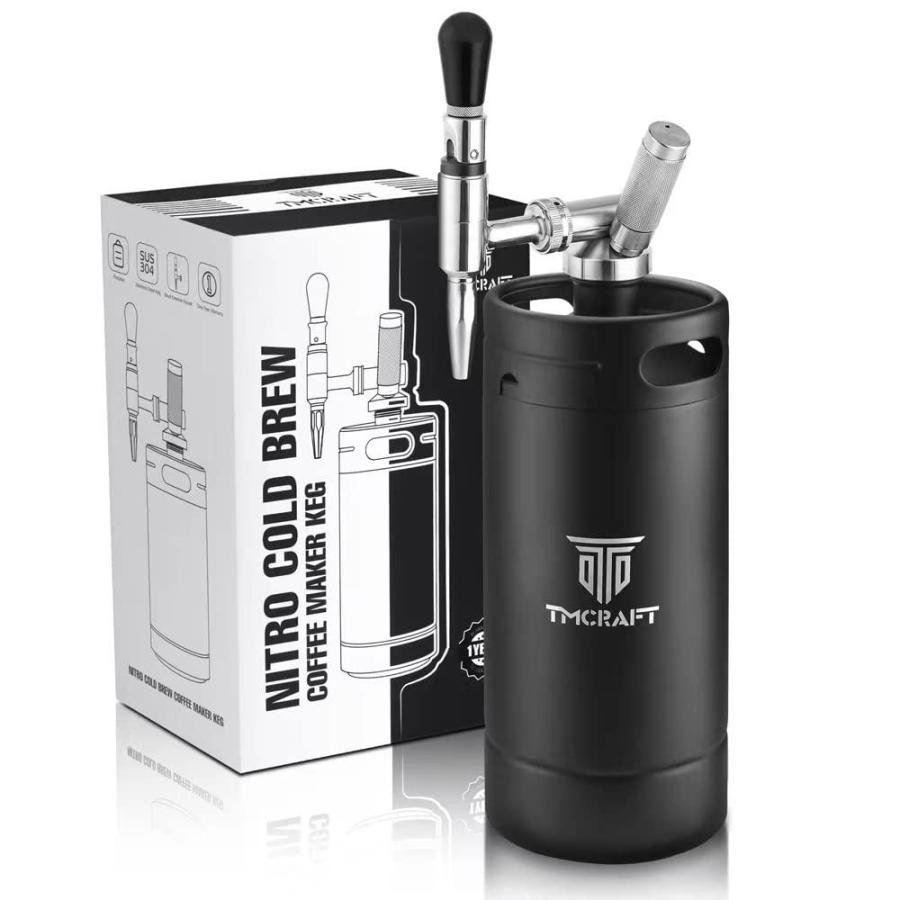 TMCRAFT 128オンス ナイトロ水出しコーヒーメーカー 自家醸造コーヒー樽 ステンレススチールスタウトクリーマー蛇口&圧力軽減バルブ付き : タクトショップ - 通販 - Yahoo ...