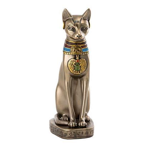 古代エジプトのバステト神 リアルブロンズ風彫像高さ約20cm / Ancient Egyptian Bastet Real Bronze ...