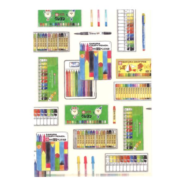 [サクラクレパス] 100th デザインクリヤーホルダーA4 A柄 :SAKURA-QFA4-100A:文具店TAG ONLINE Yahoo ...