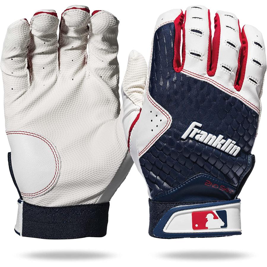 フランクリン バッティンググローブ 2ND-SKINZ 21167 ホワイト×ネイビー×レッド : 野球用品専門店 野球館 - 通販 - Yahoo!ショッピング