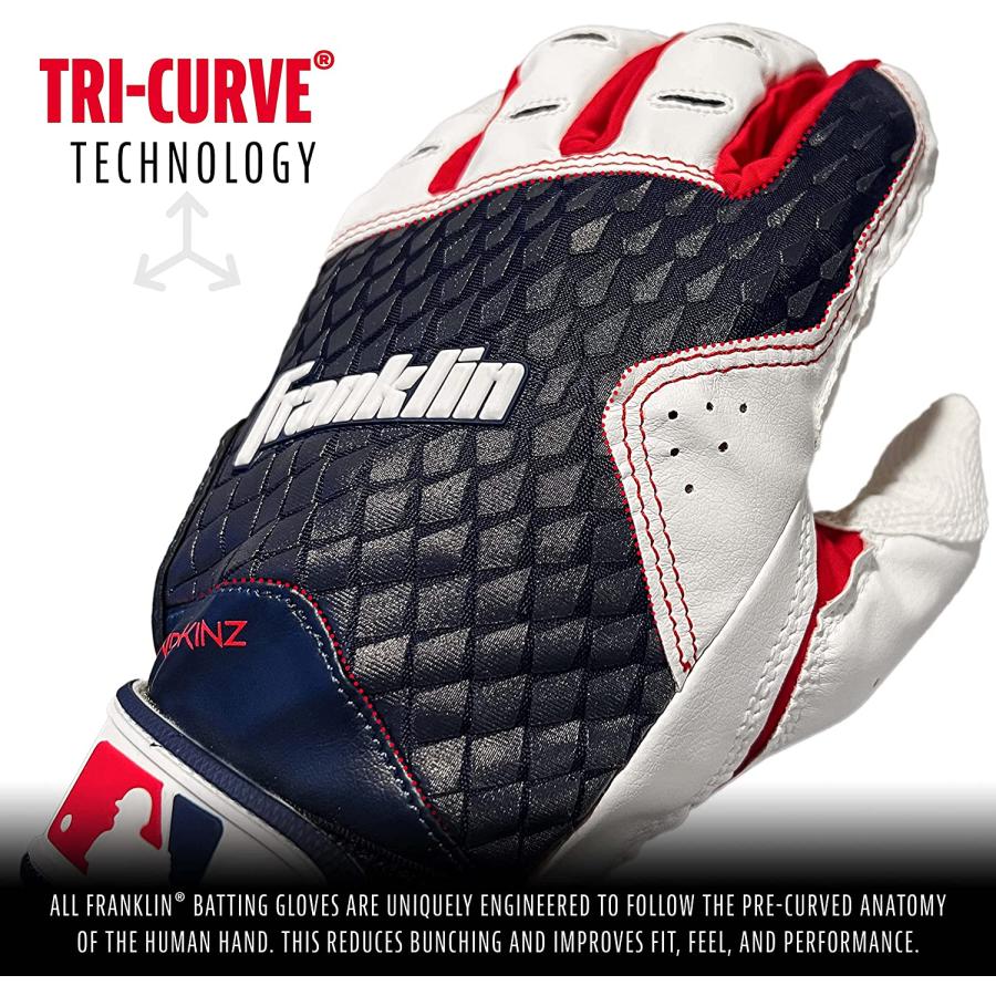 フランクリン バッティンググローブ 2ND-SKINZ 21167 ホワイト×ネイビー×レッド : 野球用品専門店 野球館 - 通販 - Yahoo!ショッピング