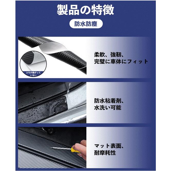 互換品 新型シエンタ Sienta MXP 10系 2022年8月~現行 サイドステップガード スカーボン調 ドアガードステッカー プロテクトシート 4点セット ホワイト : たいだい本舗 ...