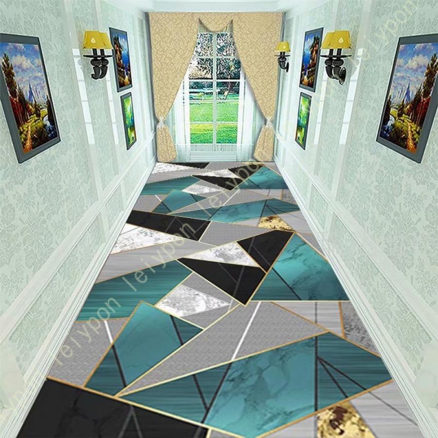 ラグ ロングカーペット 滑り止め マット 北欧 幾何柄 おしゃれ ライン柄 玄関マットラグ デザイン 廊下敷き 北欧 廊下敷き 夏用 短毛 : l2a-470 : タイガ本舗 - 通販 ...