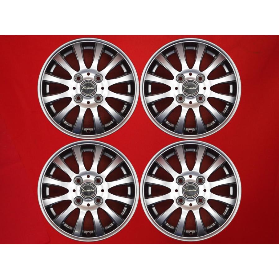 Exceeder エクシーダー EX12 ホイール 4本 SET ★ 4J-13 +45 100 4穴 ハブ73 ★ムーヴ タント スペーシア ワゴンR N-BOX 等にaa13aa13 ...