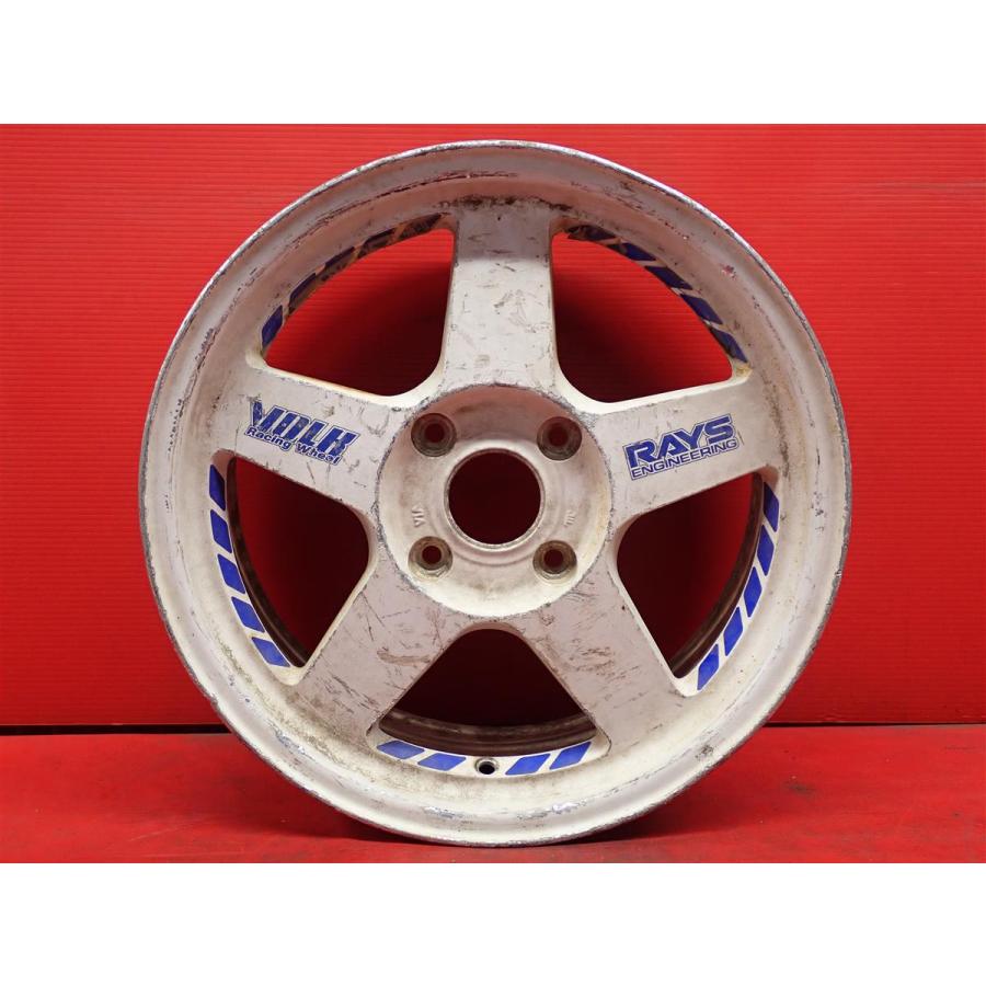 単品 ジャンク 社外 中古ホイール 1本 鍛造 RAYS レイズ VOLK RACING ボルクレーシング TE37 7J 16インチ PCD114.3 4穴 +42 ハブ73 ja16 ...