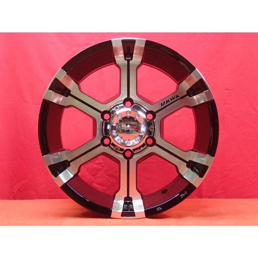 MKW MK-36 中古ホイール 4本 8J 17インチ PCD139.7 6穴 +25 ハブ106 ハイラックスサーフ ランドクルーザープラド FJクルーザー 等 aa17 ...
