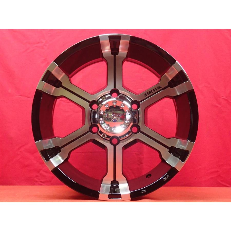MKW MK-36 中古ホイール 4本 8J 17インチ PCD139.7 6穴 +25 ハブ106 ハイラックスサーフ ランドクルーザープラド FJクルーザー 等 aa17 ...