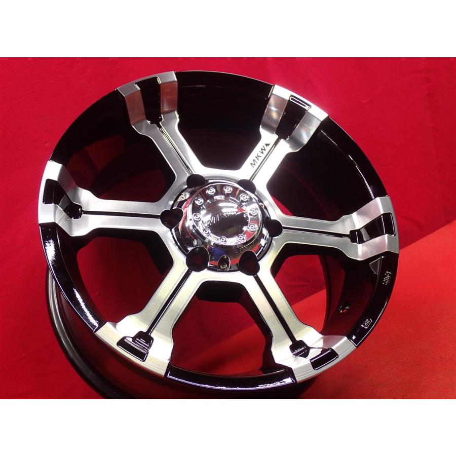 MKW MK-36 中古ホイール 4本 8J 17インチ PCD139.7 6穴 +25 ハブ106 ハイラックスサーフ ランドクルーザープラド FJクルーザー 等 aa17 ...