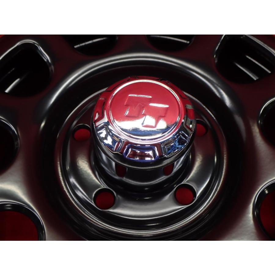 TTD スチール (RED&BLUEライン有) ホイール 4本 5.5J-14 PCD114.3 5穴 +45 ハブ84 タウンエースバン S403/413 専用 aa14 ...