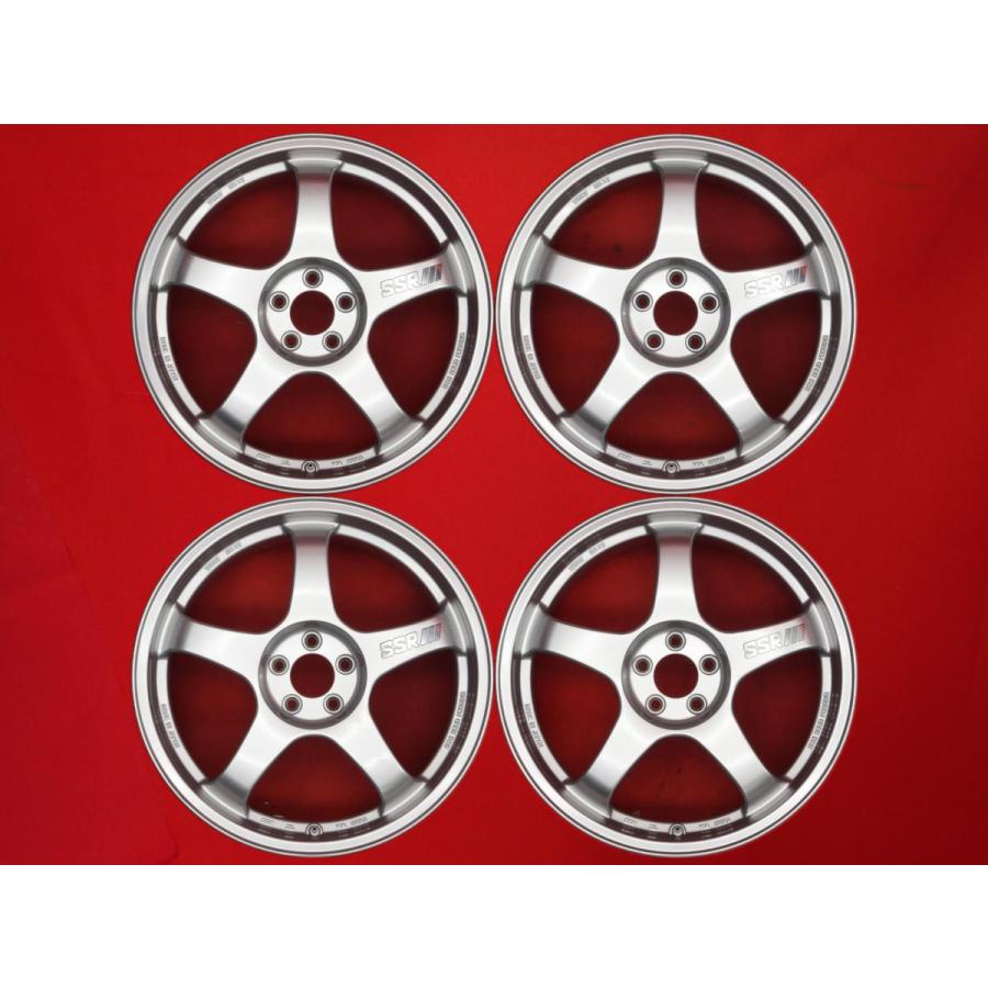 SSF製法 軽量 SSR インテグラル GT2 中古ホイール 4本 7.5J 18インチ PCD100 5穴 +48 ハブ67 86 BRZ ...