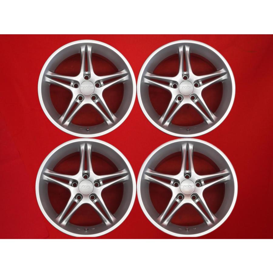 絶版 希少 AVS VS-5 中古ホイール 4本 8/9J 17インチ PCD114.3 5穴 +32/+38 ハブ73 ビッグキャリパー対応 Z32 R33 R32 S14 等へ aa17 ...