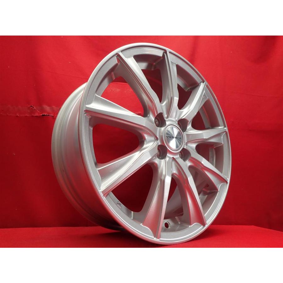 DUFACT デュファクト DT9 中古ホイール 4本 6J 16インチ PCD100 4穴 +45 ハブ67 ヤリス フィット アクア スイフト フィールダー 等 aa16 ...