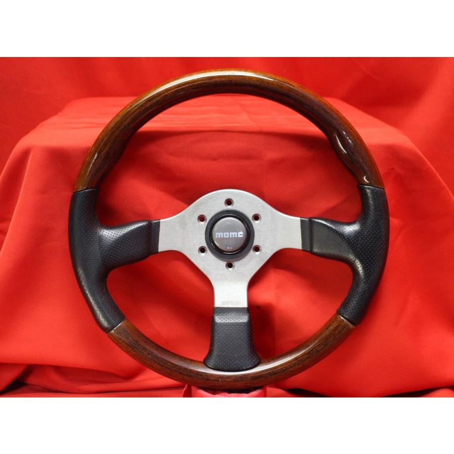 ★MOMO モモ FIGHTER LEATHER / WOOD MAHOGANY ファイター 35Φ 絶版 廃盤！ウッド＆レザー！★jseat ...