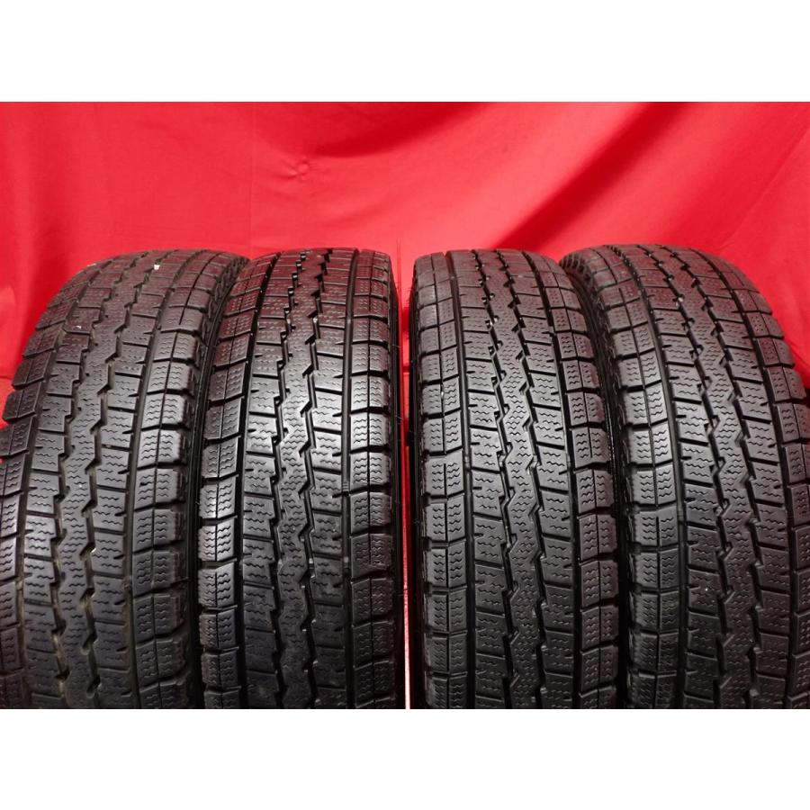 【商用車用 バンタイヤ】145R12 6PR LT 冬用 スタッドレスタイヤ 4本SET 《ダンロップ ウィンターマックス SV01》 平均8 ...