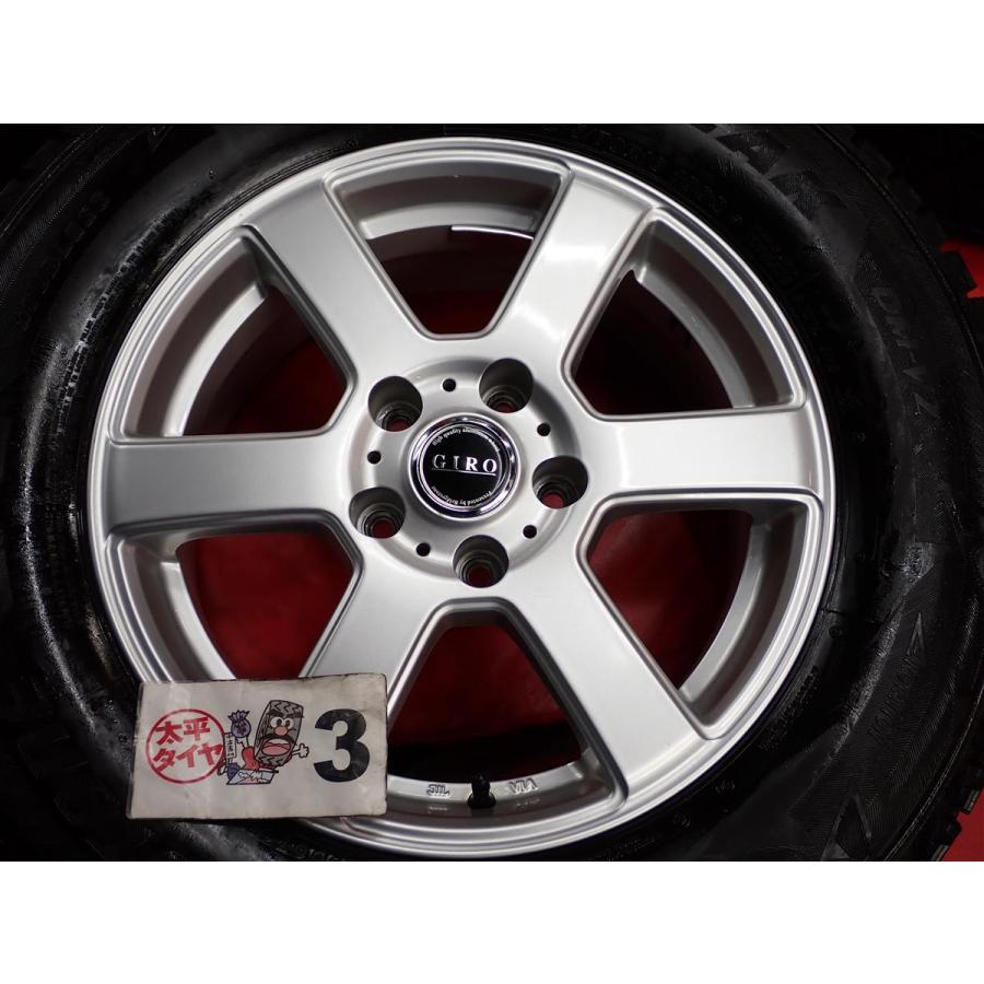 スタッドレス GIRO YT6+ ブリヂストン ブリザックDM・V2 [ 215/70R16 ] 7.5分山★ ハリアー デリカ D:5 RAV4 クルーガー 等にstwt16 ...