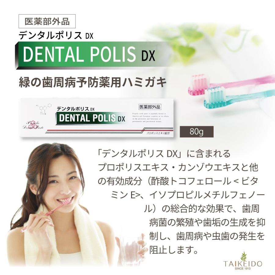 【医薬部外品】デンタルポリスDX 80g 3本セット プロポリスエキス配合 歯周病予防 薬用歯磨き粉 全国どこでも送料無料 : 大慶堂さんあい薬局Yahoo!店 - 通販 - Yahoo!ショッピング