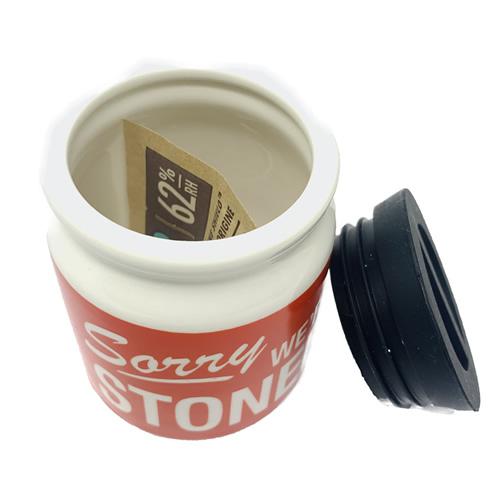 保存容器 「Sorry We're Stoned Ceramic Jar (★セラミックジャー ごめん・・・、みんなストーンした ...