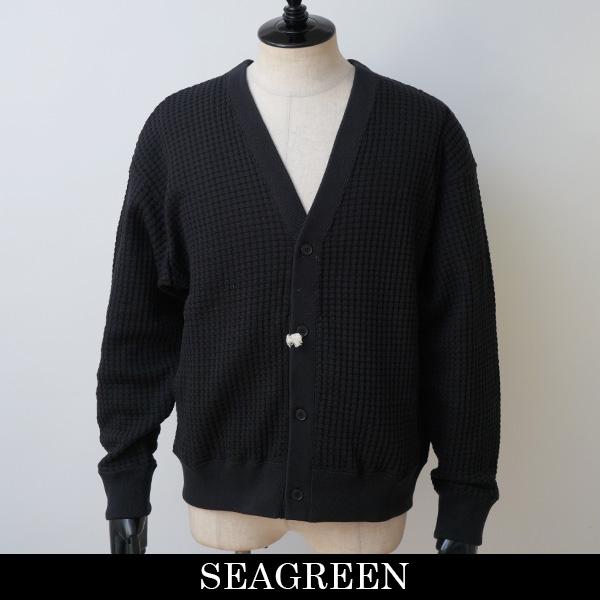 Seagreen(シーグリーン) カーディガン(BIG WAFFLE CARDIGAN) ブラック MSEA24A8282M : msea24a8282m : taiseido - 通販 ...