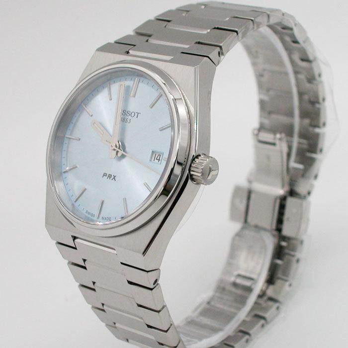 TISSOT ティソ 腕時計 PRX ピーアールエックス 35mm ライトブルー文字盤 T1372101135100 国内正規品 ...