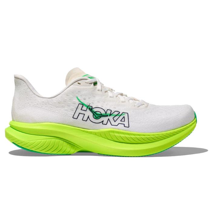 HOKA ONEONE ホカ ランニングシューズ MACH 6 メンズ レギュラー ホワイト/ネオンライム 1147790-WNL : 太陽 ...