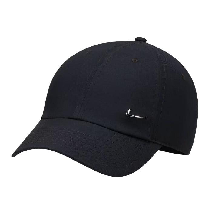 NIKE ナイキ Dri-FIT クラブ アンストラクチャード メタル スウッシュ キャップ 帽子 ブラック FB5372-010 : 太陽 ...
