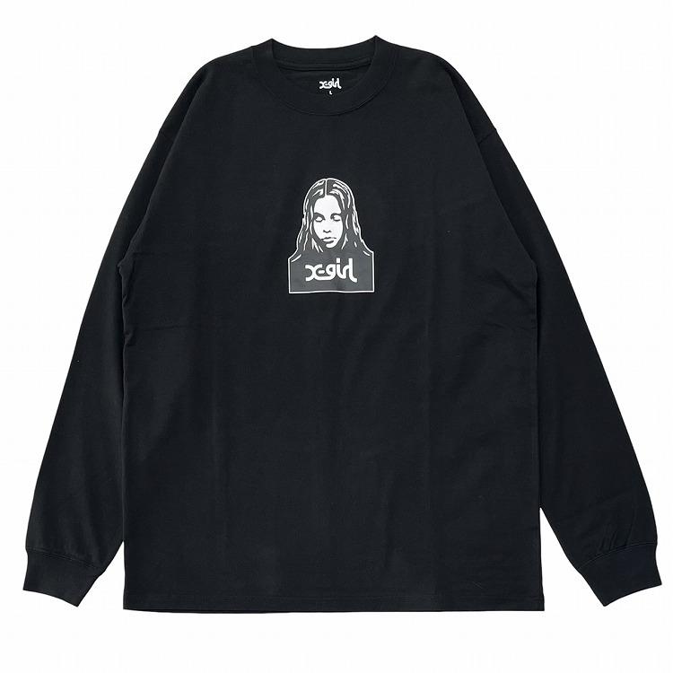 X-girl エックスガール ロンT FACE L/S TEE 長袖Tシャツ X-girl エックスガール ロンT FACE L/S TEE 長袖Tシャツ
