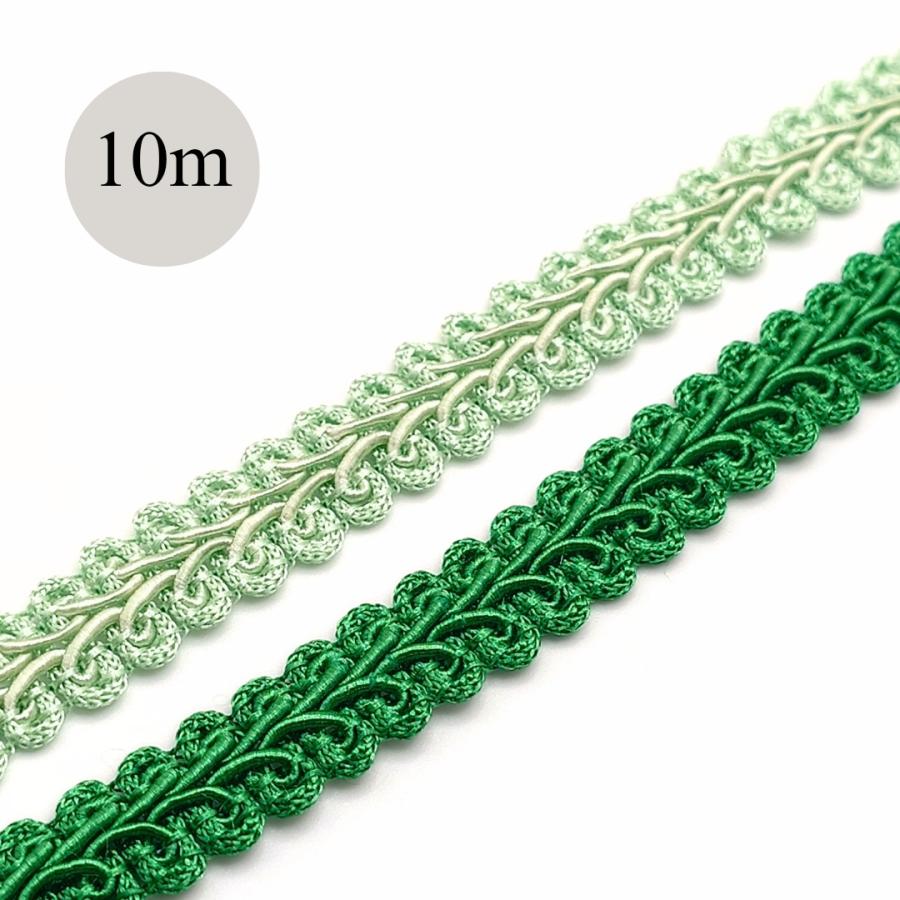 リーフブレード 10m 緑 ムカデ編み トリミングブレード 縁取り パイピング カルトナージュ資材 ハンドメイド 手芸 : ハイランド - 通販 - Yahoo!ショッピング