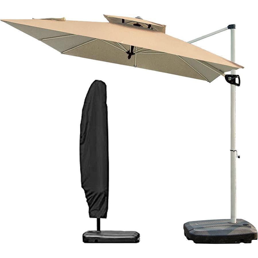 パラソル ガーデンパラソル 220/250cm 風に強い 長方形 大型 ビーチパラソル 角度調節 UVカット 庭 テラス アウトドア ビーチ キャンプ 日傘 家庭での使用 商業 : グラブたか ...
