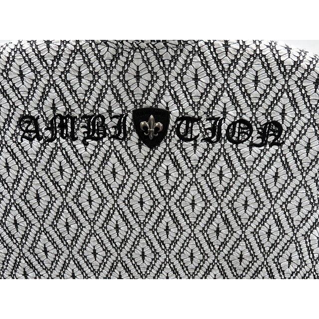 ビーアンビション 半袖ZIPポロシャツ 百合ワッペン＆ロゴ刺繍 Be