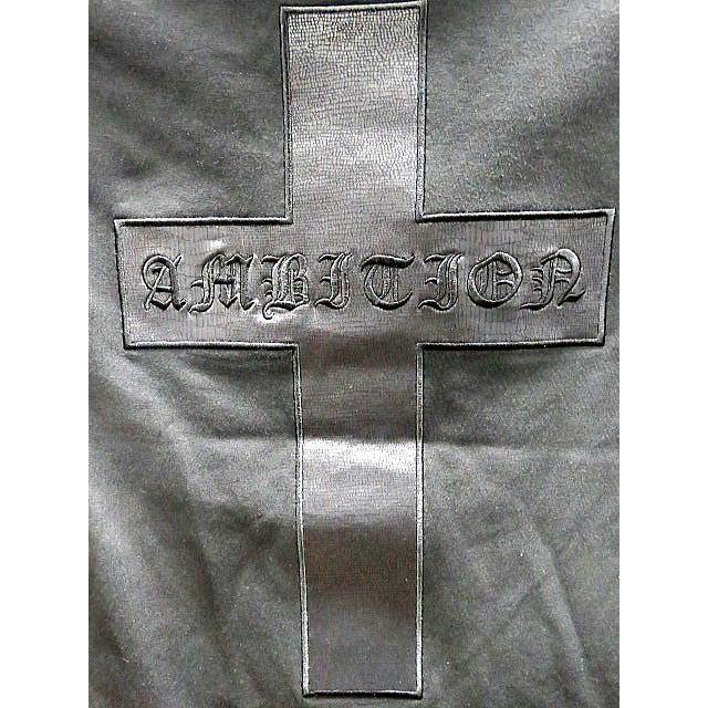 大きいサイズ Be Ambition 半袖Tシャツ パイソン柄クロス＆ロゴ刺繍