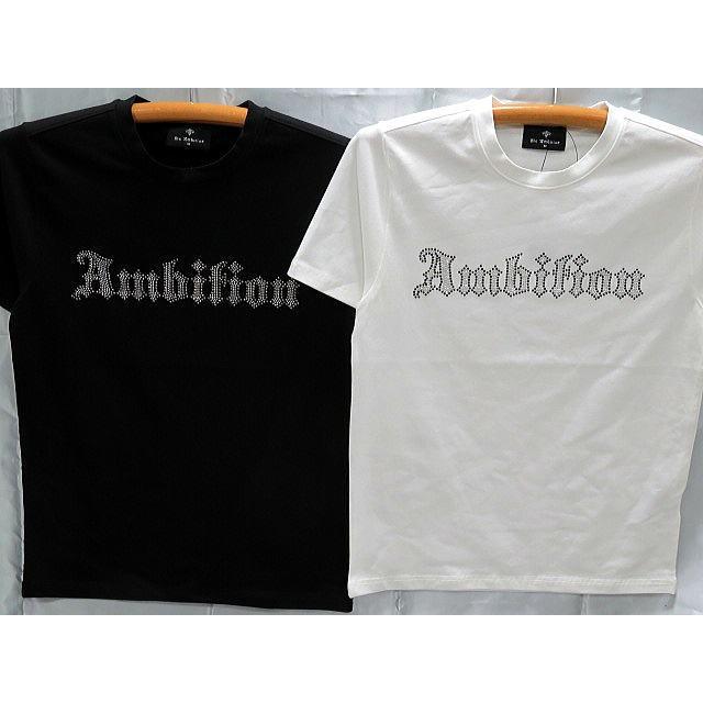 Be Ambition 半袖Tシャツ スカル＆ロゴラインストーン ビー