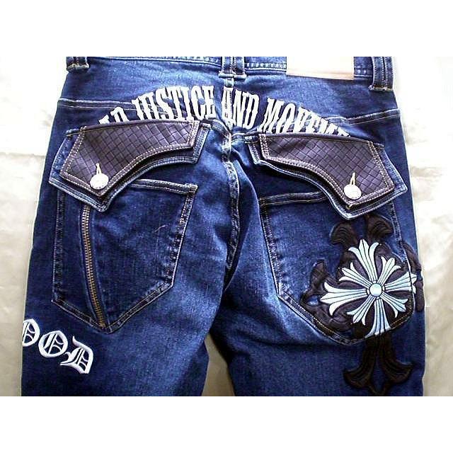 クールドライブストライカー デニムパンツ PUアップリケ