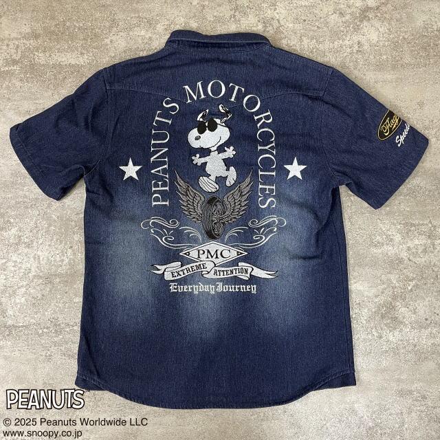 SNOOPY×Flag Staff MOTORCYCLE Denim Shirt フラッグスタッフ