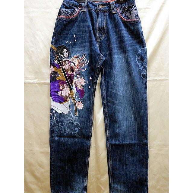 絡繰魂 抜刀娘 和柄 デニムパンツ 穂乃香 KARAKURI カラクリ魂