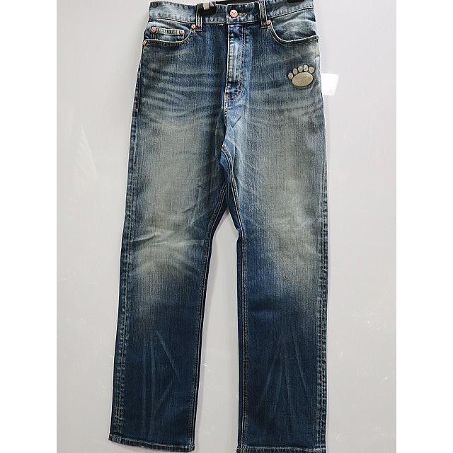 PANDIESTA JAPAN ワイドシルエット ストレッチ ユーズド加工デニム