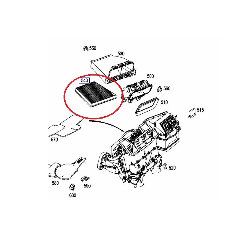 W219 エアコンフィルター・キャビンフィルターCLS350・CLS500・CLS550・CLS55AMG・CLS63AMG 品番 ...
