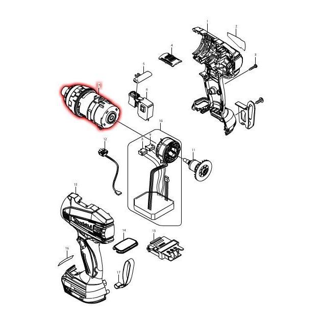 マキタ マキタ 部品 インパクトアッセンブリN 126340-9 図番007 TP141D/TP131D用 : 高橋本社Yahoo!店 ...