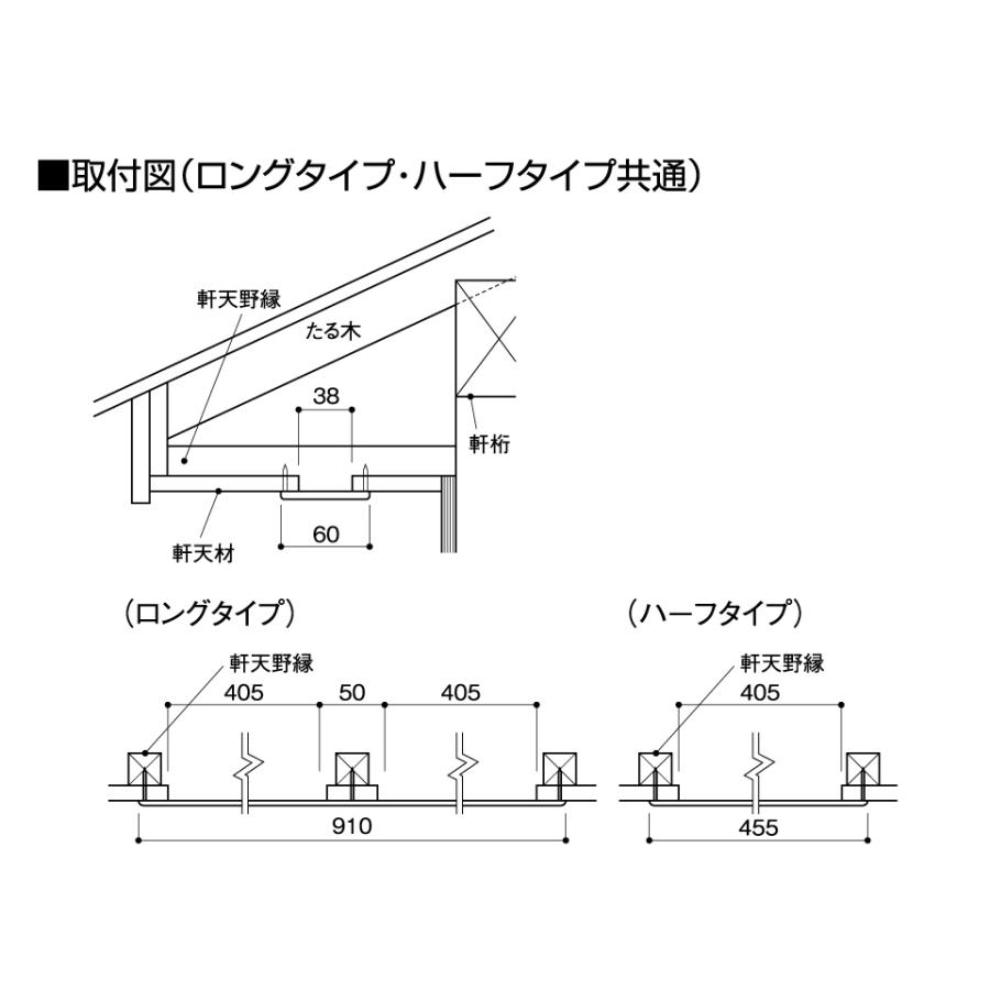 カネシン スーパースリム軒裏換気口 ハーフ SS-45 白 バラ1個 : 4408951 : 高橋本社Yahoo!店 - 通販 - Yahoo!ショッピング