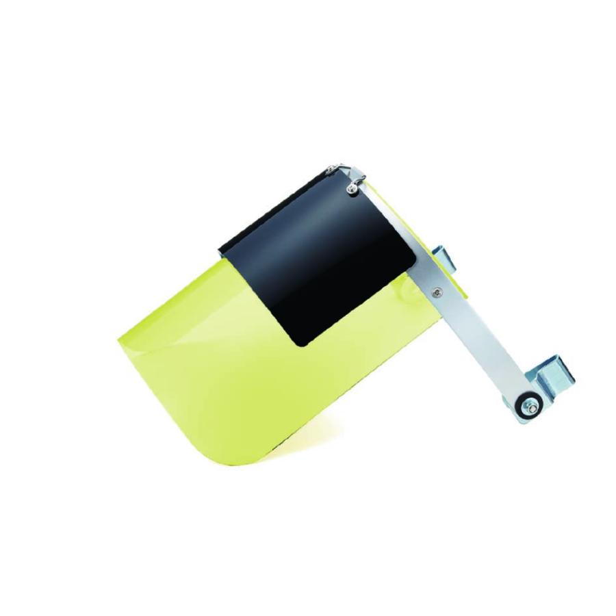 DBLTACT フェイスシールド ヘルメット型 イエロー DT-HFSW-Y 装着方法、カラー、カタチが選べる フェイスシールド ...