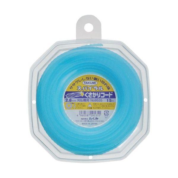 たくみ くさかりコード スパイラル 2．8mm×15m 9535 4960587095355 : 4960587095355 : 高橋本社Yahoo!店 - 通販 - Yahoo!ショッピング