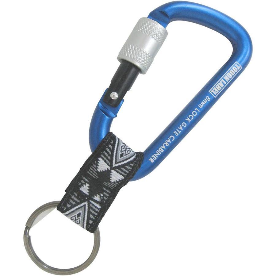 中林製作所 ロック式カラビナストラップツキ 8mm 青×黒 VEX153 冒険クラブ 約W43×H98(ストラップ込)×D7.5mm : 4968198601095 : 高橋本社Yahoo!店 ...