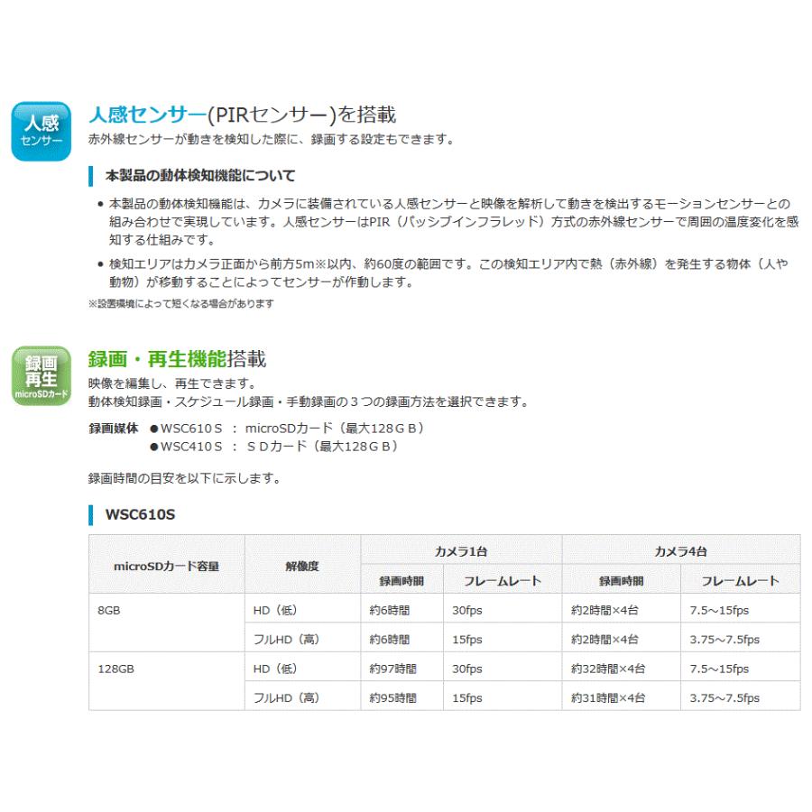 DXデルカテック WSC610C ワイヤレスフルHDカメラ（増設用） フルハイビジョン 高画質カメラ センサーライト付き : 高橋本社Yahoo!店 - 通販 - Yahoo!ショッピング