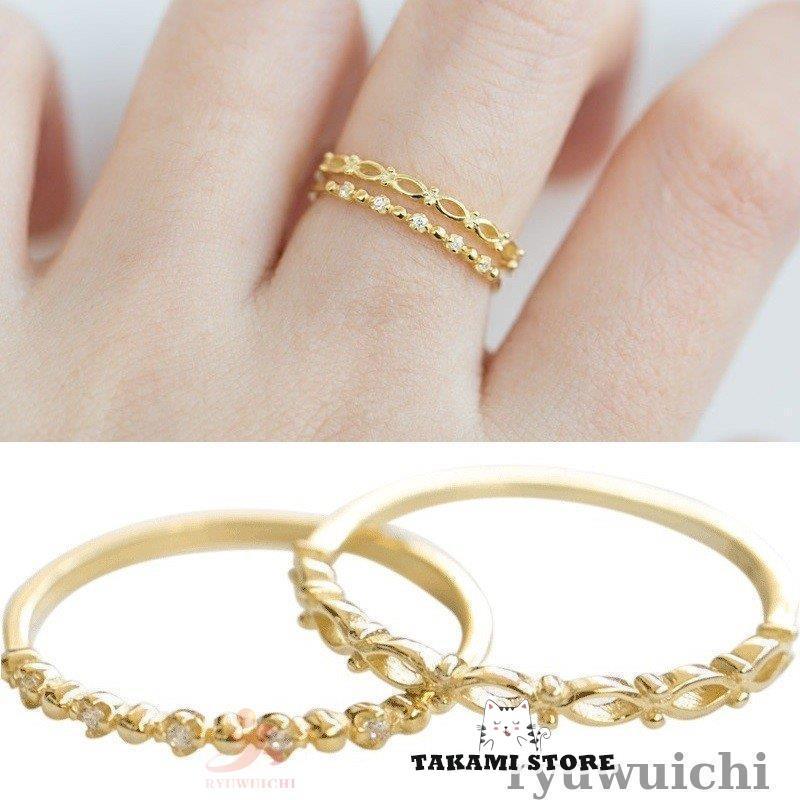 指輪 レディース セット エタニティリング レース 重ね付け 14KGP CZダイヤ 女性 プレゼント アクセサリー ポイント消化 : タカミストア - 通販 - Yahoo!ショッピング