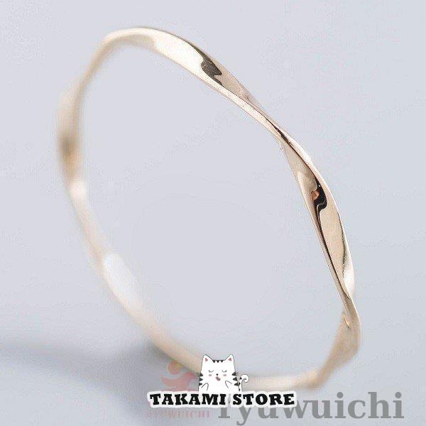 指輪 リング レディース シンプル ねじり オシャレ 重ね付け 14KGP CZダイヤ アクセサリー ポイント消化 : タカミストア - 通販 - Yahoo!ショッピング