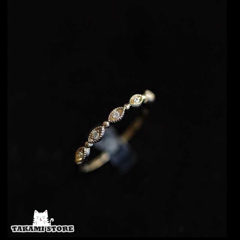 指輪 リング レディース エタニティリング ダイヤ オシャレ 華奢 重ね付け 14KGP CZダイヤ アクセサリー ポイント消化 : タカミストア - 通販 - Yahoo!ショッピング